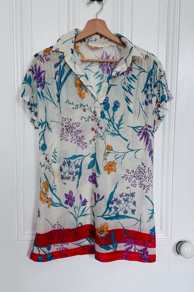 Vintage Sheer Mini Dress with Floral Motif Selected by KA.TL.AK | Free ...