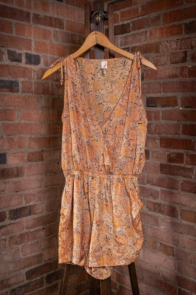 Vintage Raga Orange Paisley Romper Selected by Black Shag Vintage ...
