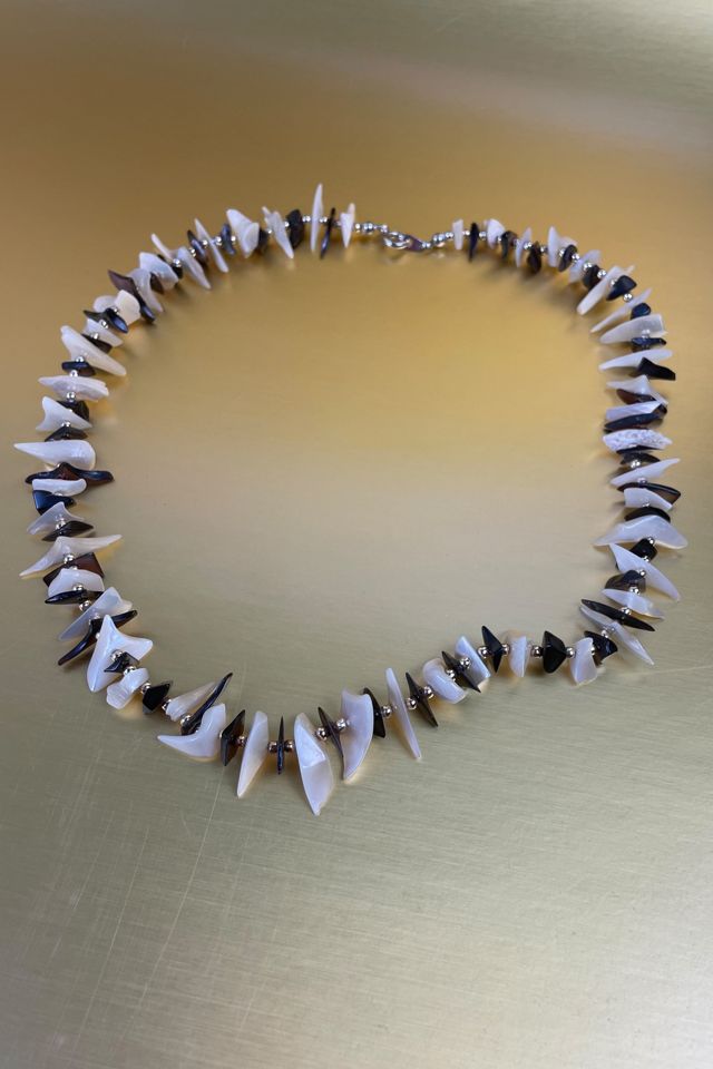 Vintage Mother Of Pearl and Abalone Beaded Necklace Selected By Ankh By ...