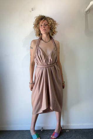 Electric Feathers Infinite Rope Champagne Silk Dress Selected by The ...