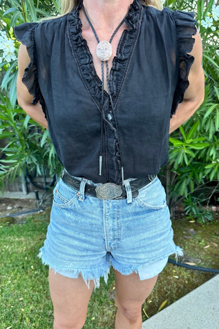 Vintage Leather and Stone Bolo Tie Selected by Picky Jane | Free People