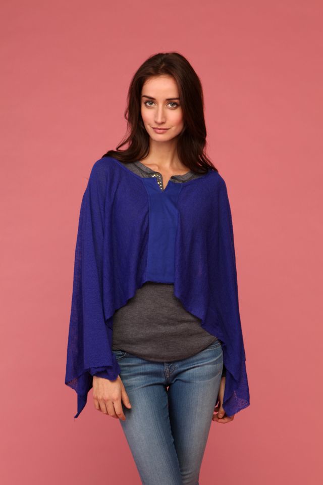 Modern Pointelle Poncho | Free People UK