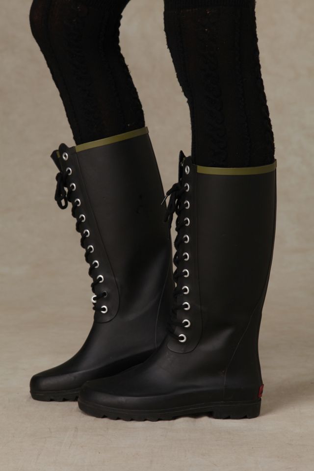 Noir Lace Up Weather Boots | Free People