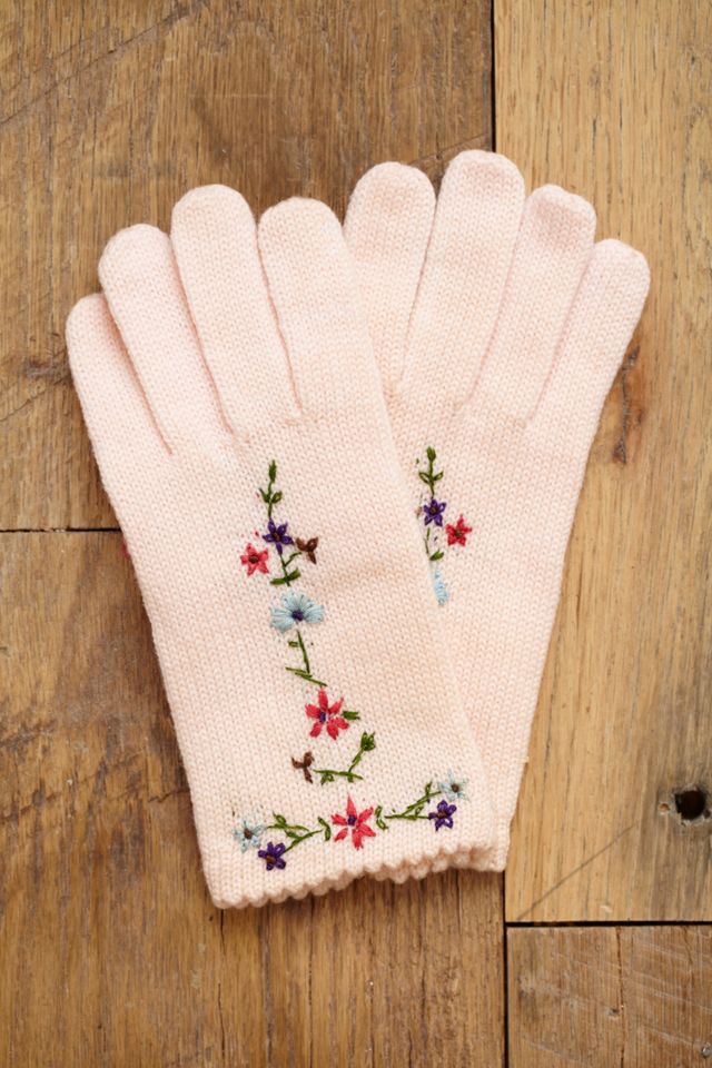 Vintage 1960s Pink Wool Gloves | Free People