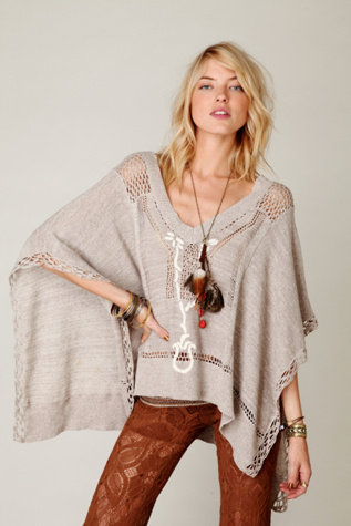 Kona Pointelle Poncho | Free People UK
