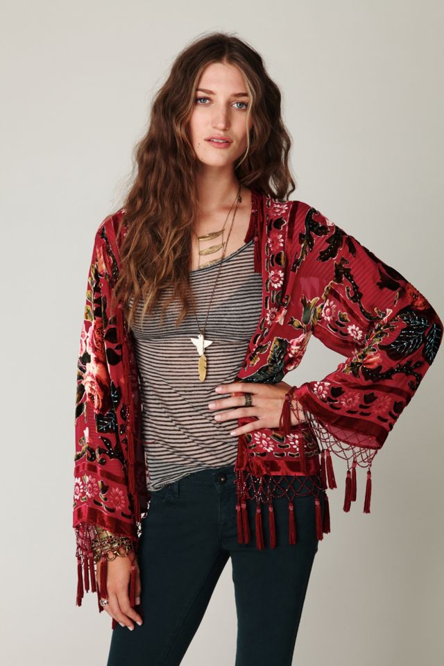 English Rose Devore Kimono | Free People