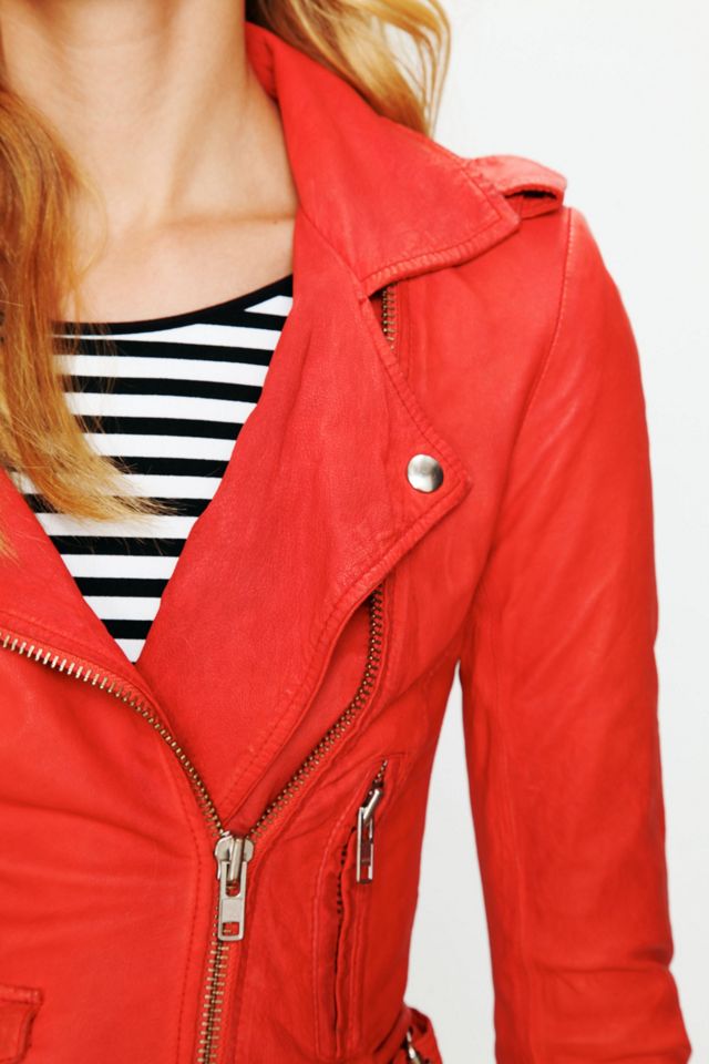 Red Leather Jacket | Free People