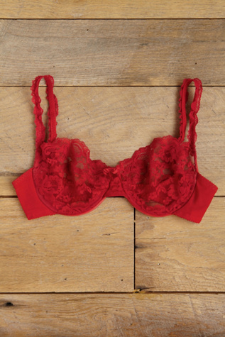 Vintage Red Lace Underwire Bra | Free People