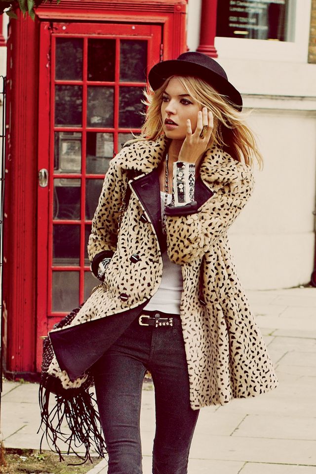 Leopard Swing Coat | Free People