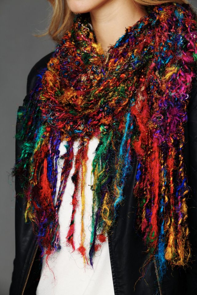 Silk Sari Triangle Scarf | Free People