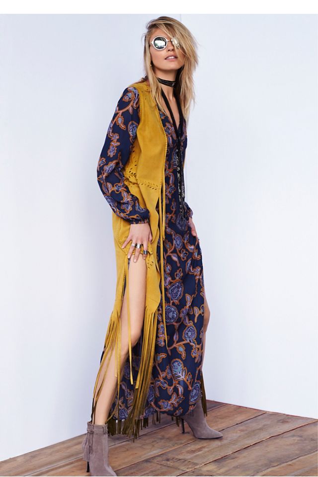 Fringe Maxi Suede Vest | Free People