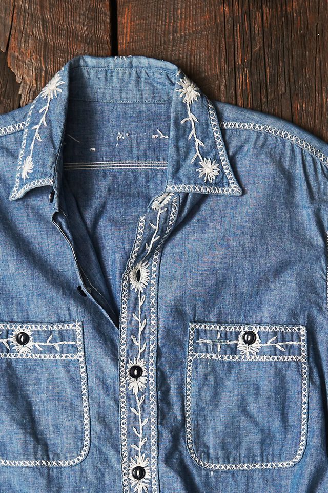 Vintage Embroidered Denim Shirt | Free People