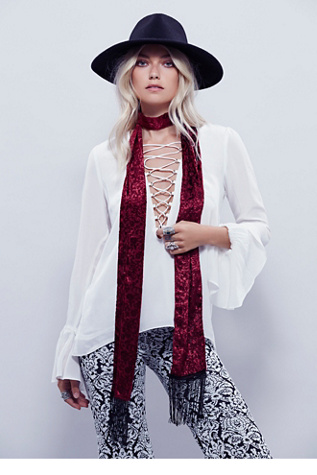 Adelaide Velvet Skinny Scarf | Free People