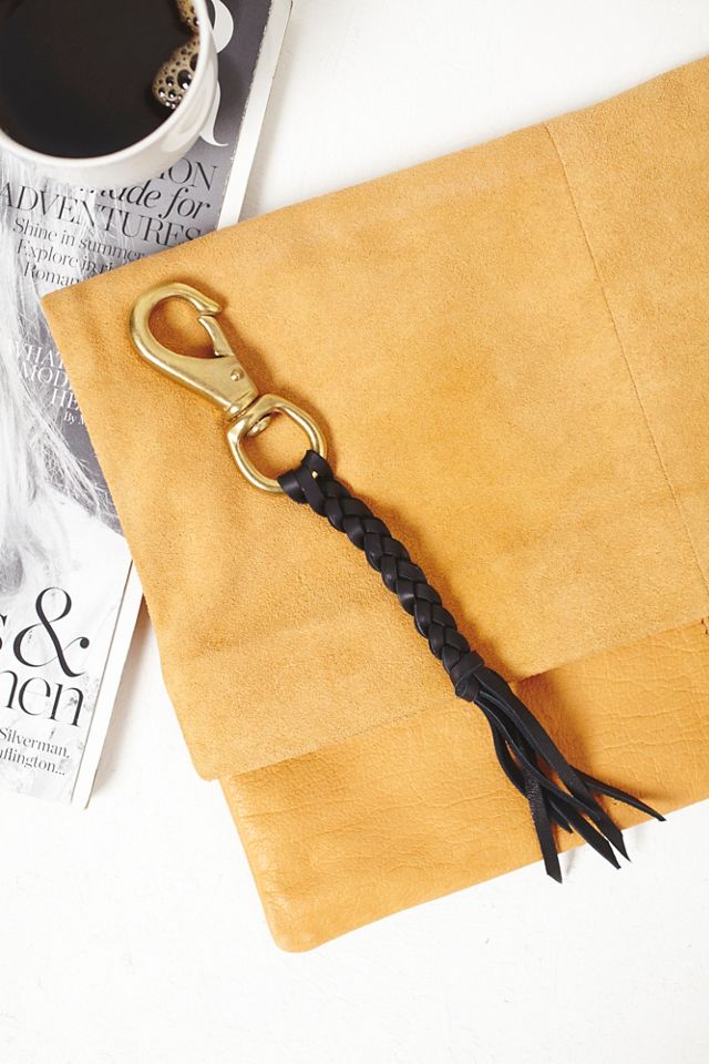 Leather Braided Keychain | Free People