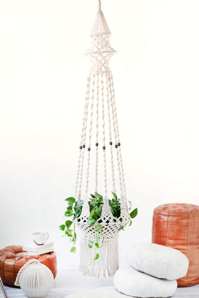 Vintage 70s Macrame Planter | Free People