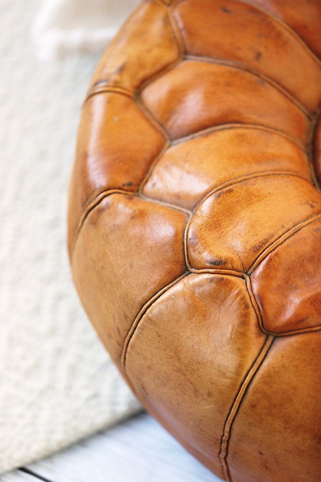 Vintage 70s Embroidered Pouf - SOLD | Free People