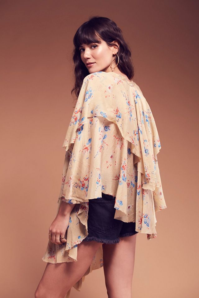 Monet Silk Flutter Cape | Free People