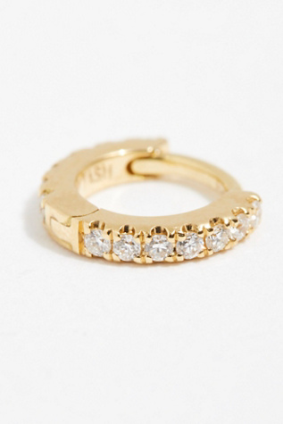 Maria Tash 18K Diamond Helix Hoop Earring | Free People