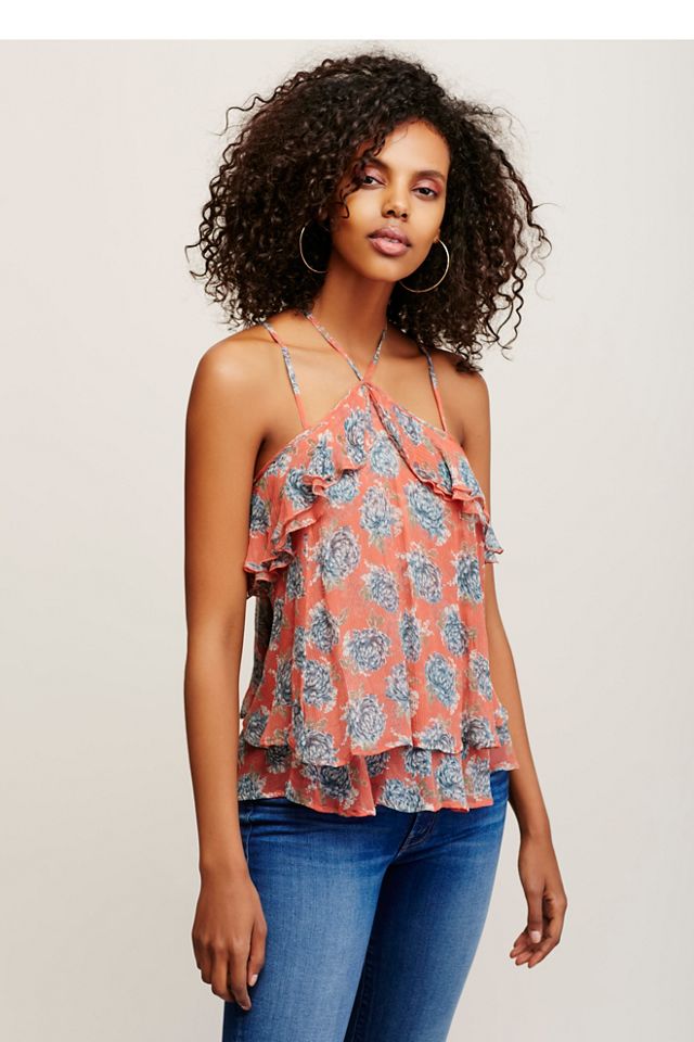 Retro Ruffle Halter Top | Free People UK
