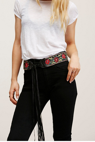 Wild Rose Embroidered Belt | Free People
