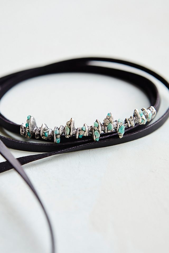 Raw Stone Leather Wrap Bolo | Free People