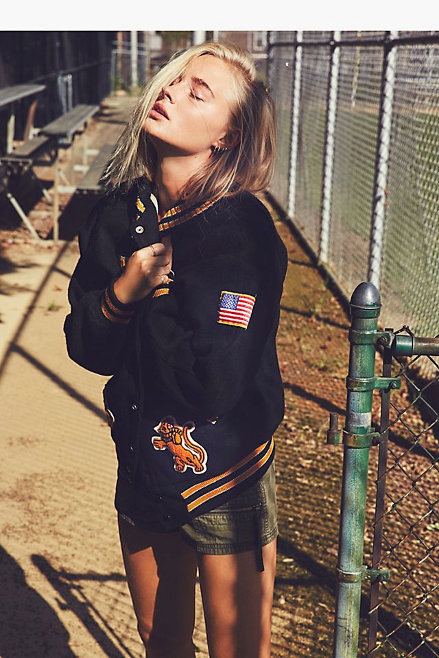 Vintage 1970s Collar Letterman Jacket | Free People Vintage 1970s Collar Letterman Jacket | Free People