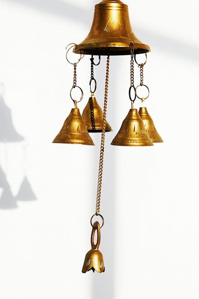 Vintage 1960s Brass Bell Wind Chime | Free People