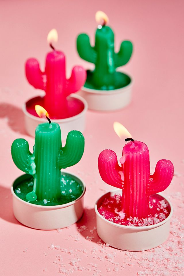 Small Cactus Tea Light Candles | Free People