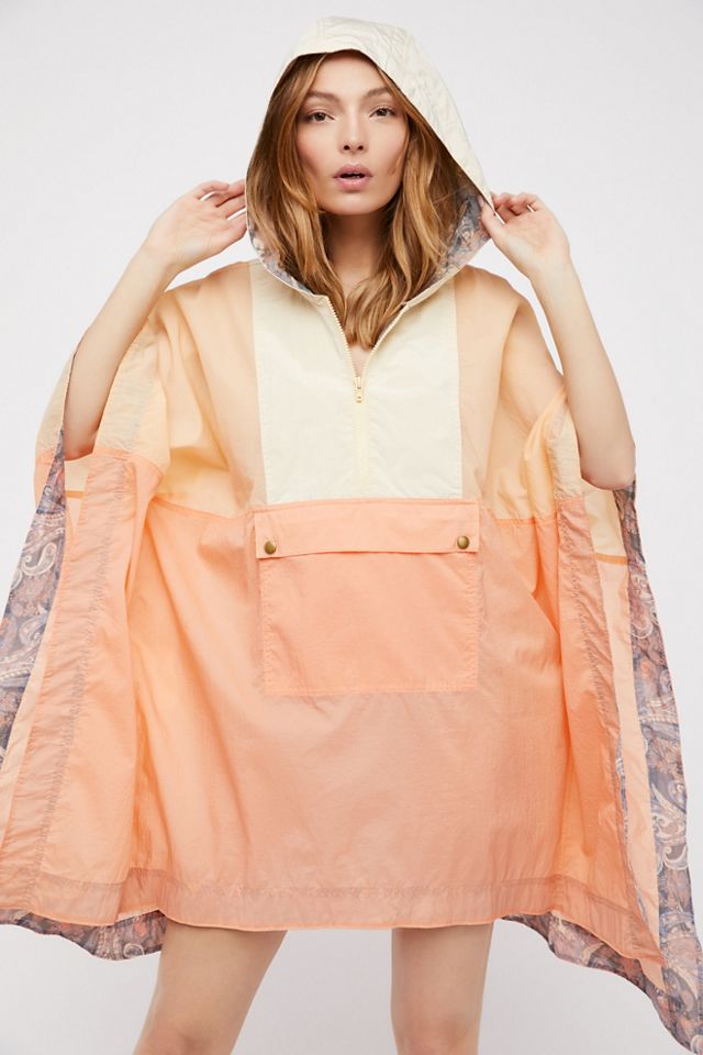 Colorblocked Nylon Poncho | Free People UK
