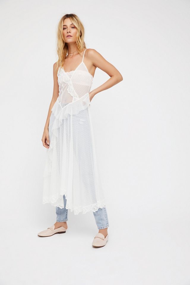 Oh Hello Dot Mesh Slip | Free People