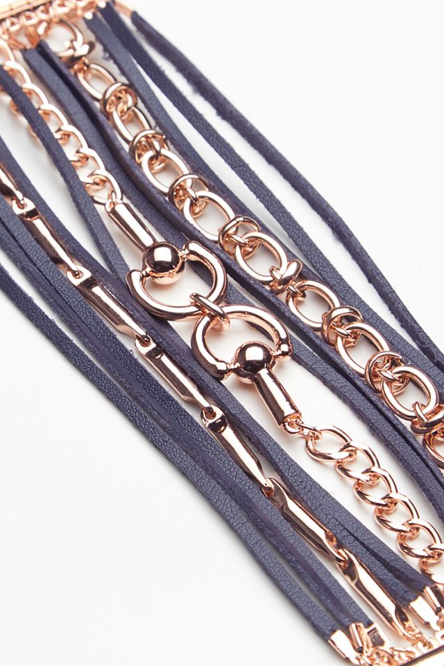 Leather Wrap Chain Link Cuff | Free People