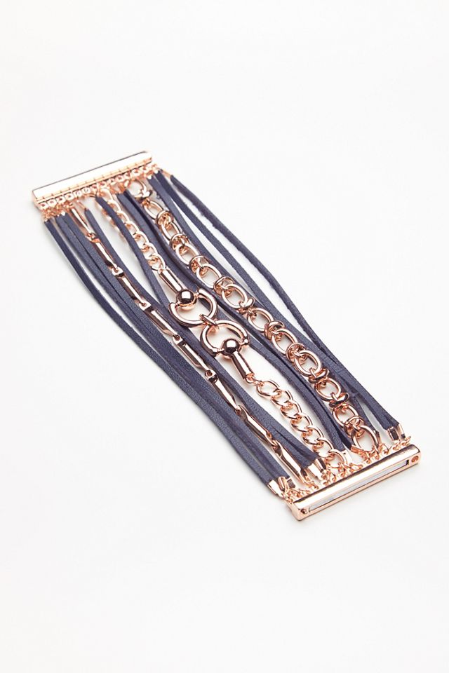 Leather Wrap Chain Link Cuff | Free People