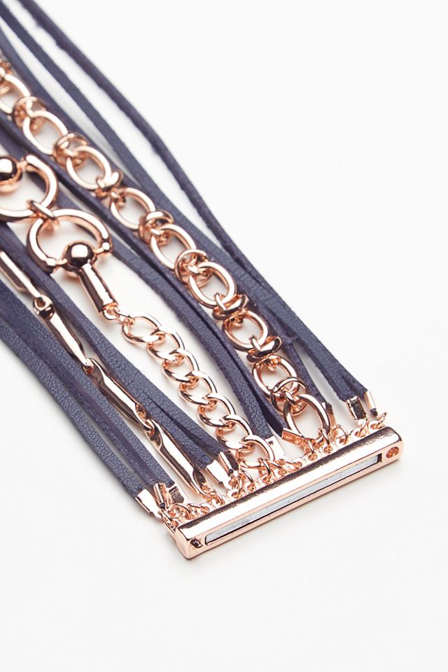 Leather Wrap Chain Link Cuff | Free People