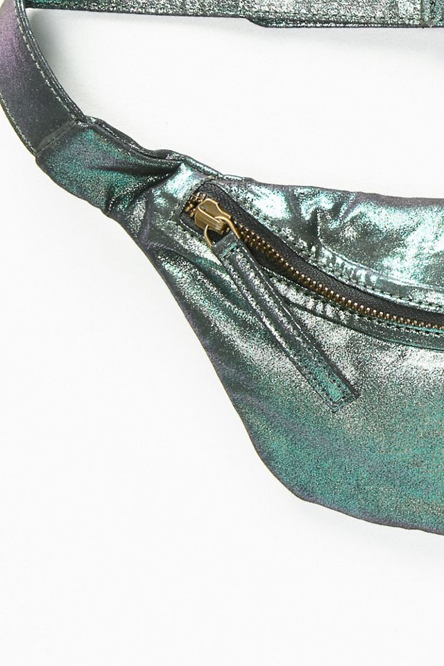 Iridescent Leather Pocket Belt | Free People