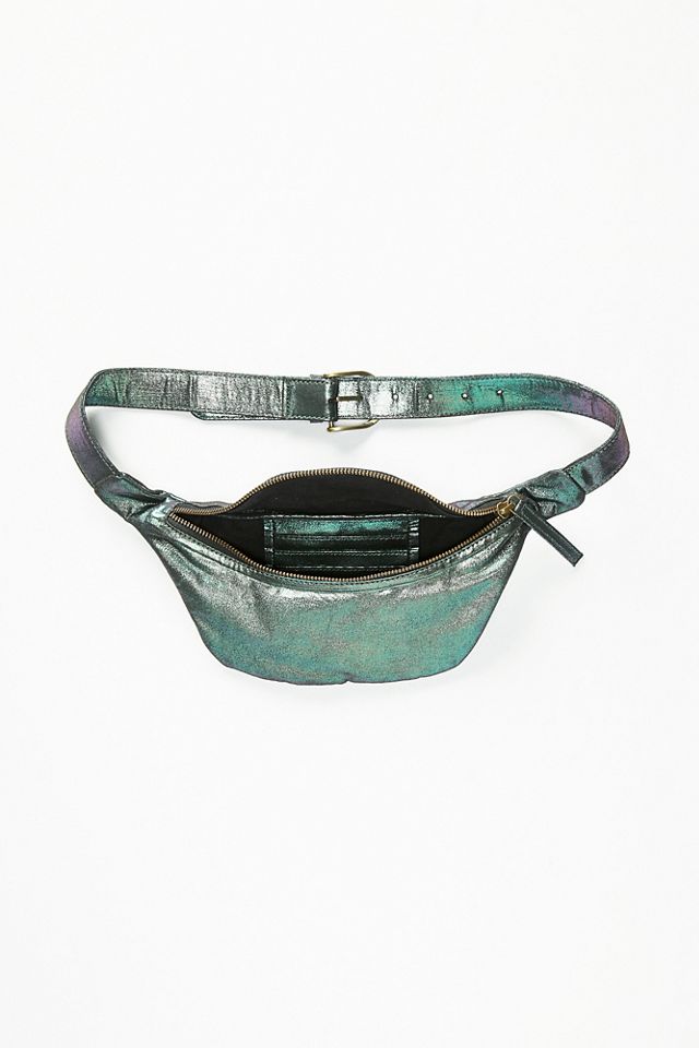 Iridescent Leather Pocket Belt | Free People