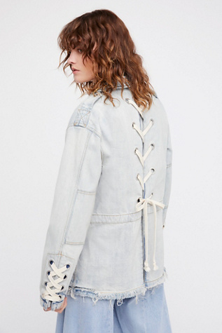 Denim Lace-Up Jacket | Free People