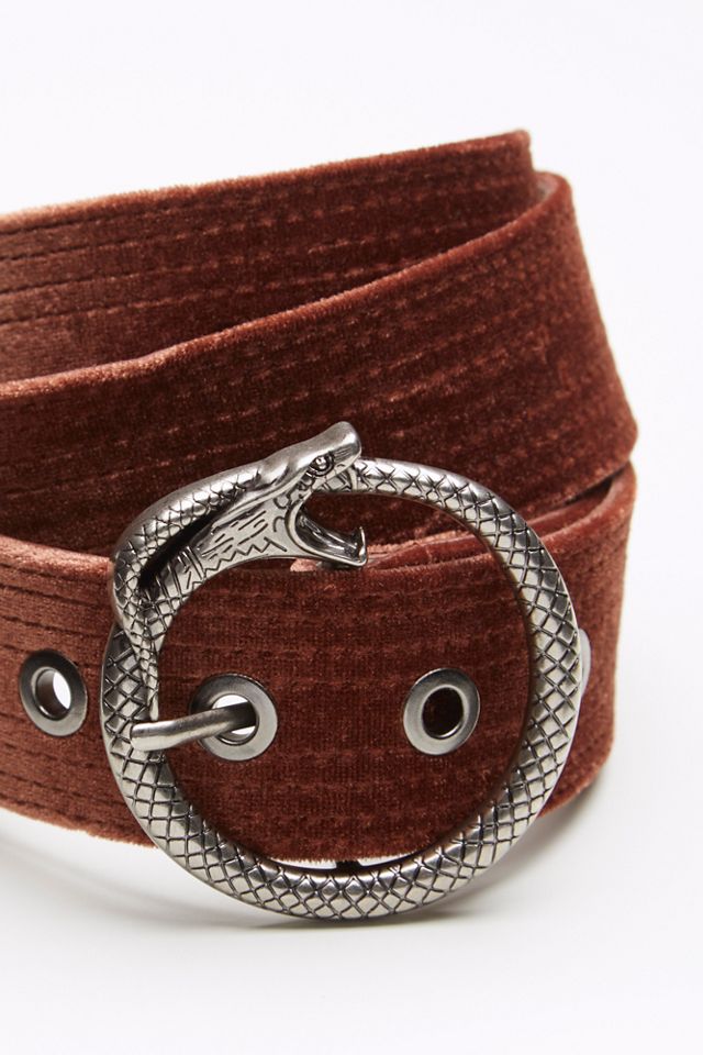 Serpentine Velvet Belt | Free People