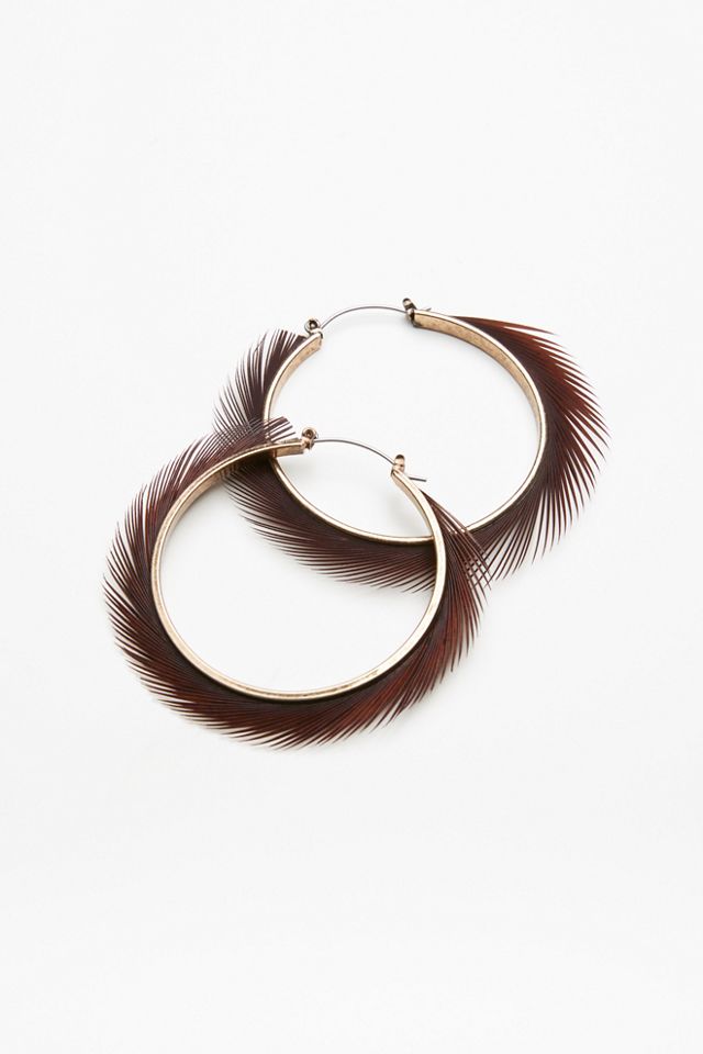 Freida Feather Wrapped Hoops | Free People