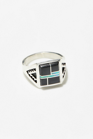 Sterling Inlay Stone Ring | Free People