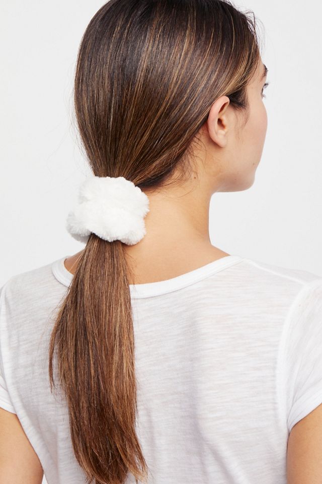 Fuzzy Faux Fur Scrunchie | Free People UK