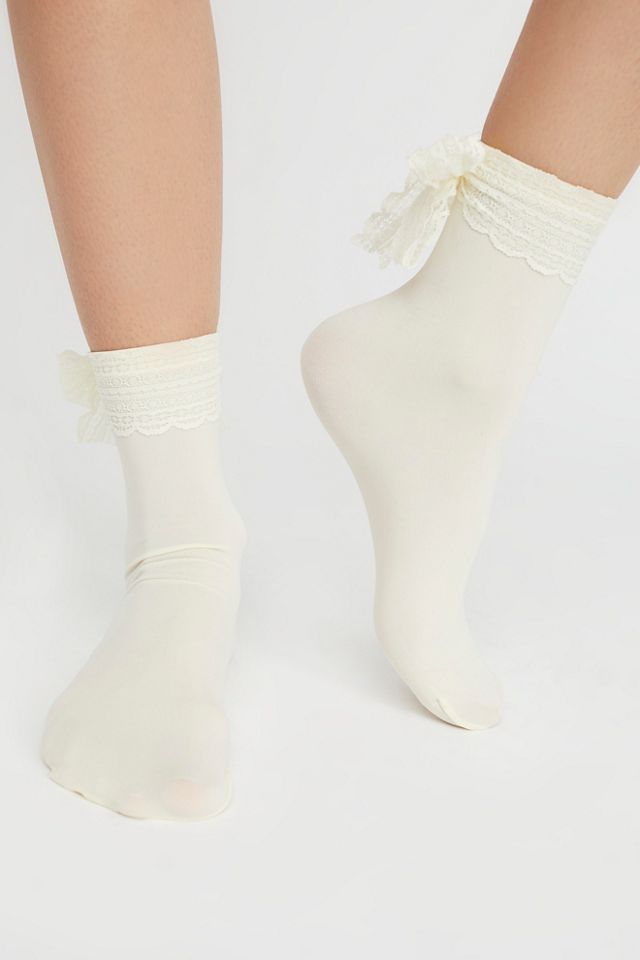 Lace Ribbon Crew Sock | Free People