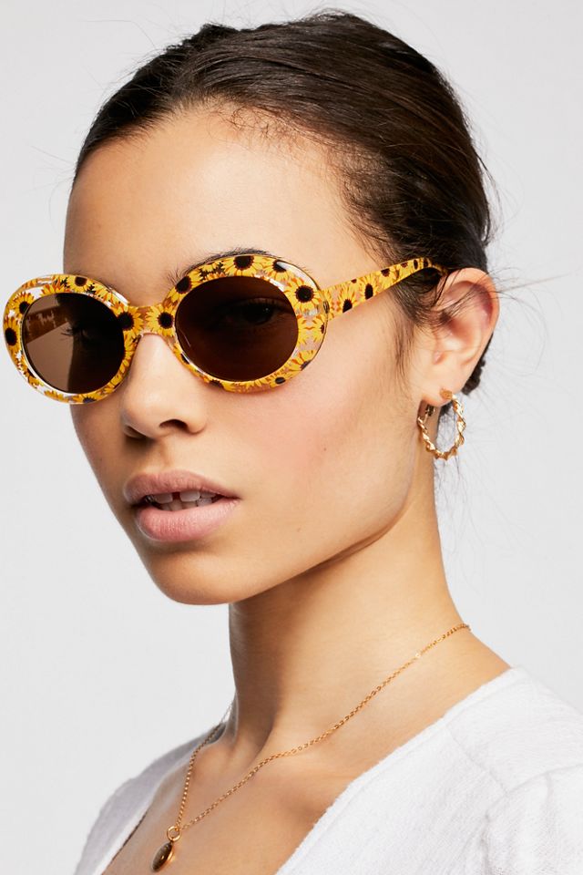 Pool Party Printed Sunglasses | Free People
