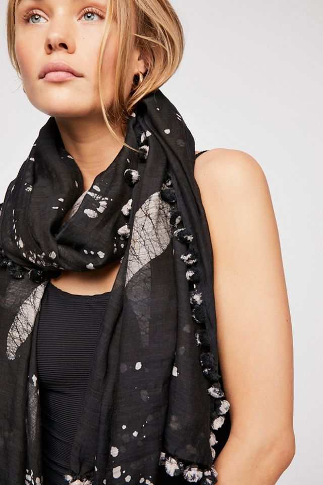 Hand Dyed Batik Moon Cycle Scarf | Free People