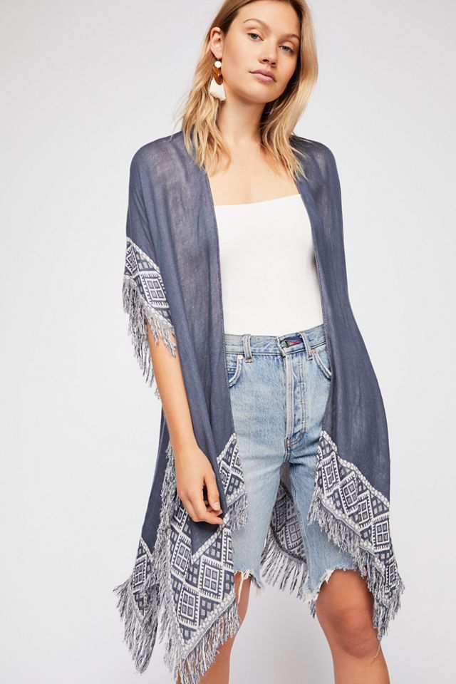 Shoreline Woven Kimono | Free People UK