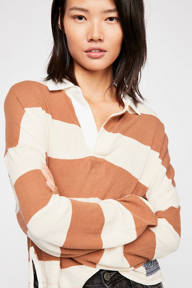 We The Free Red Zone Rugby Top | Free People UK