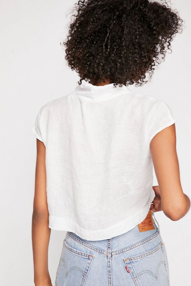 Sunshine Linen Crop Top | Free People