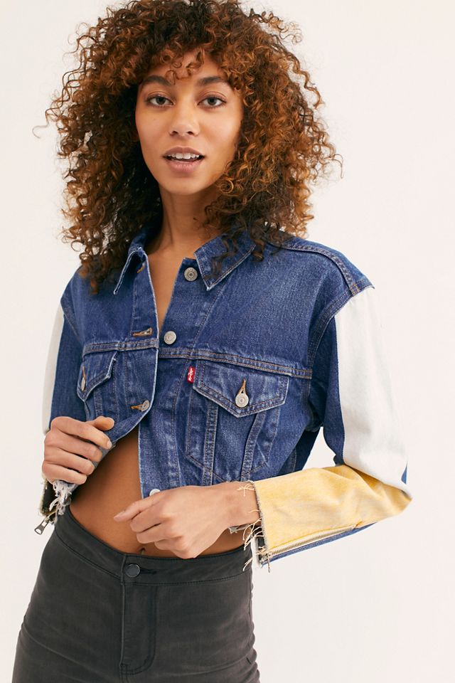 Levi’s Cutoff Crop Zip Trucker Jacket | Free People