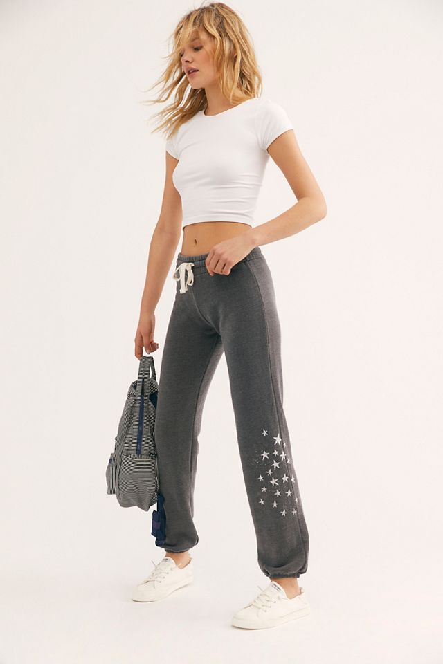 Stitched Sweats With Faded Stars | Free People UK