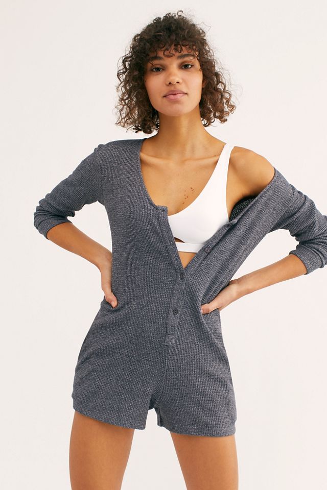 Thermal Henley Romper | Free People