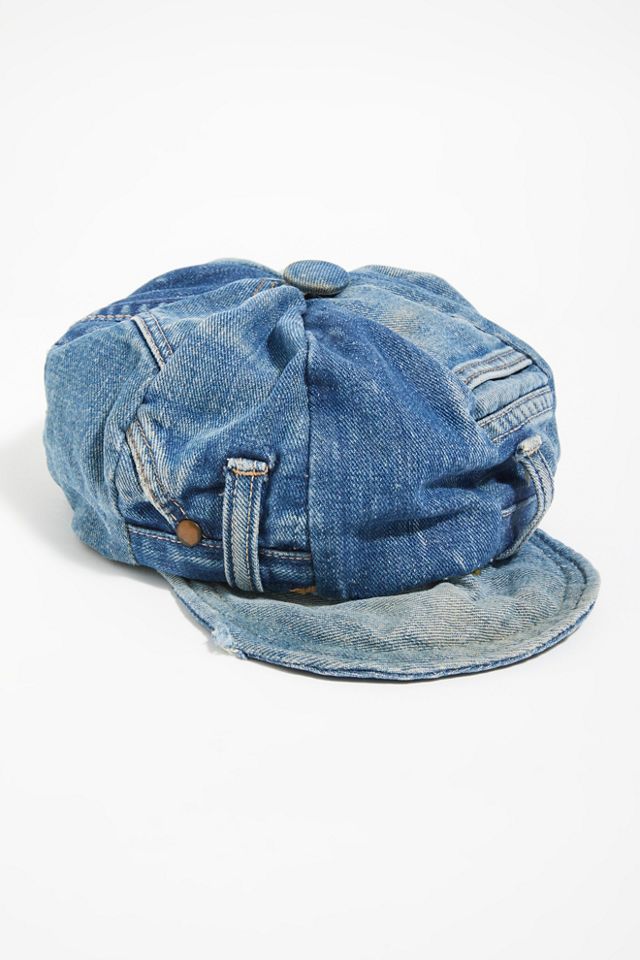 Vintage 1960s Denim Patchwork Cap | Free People